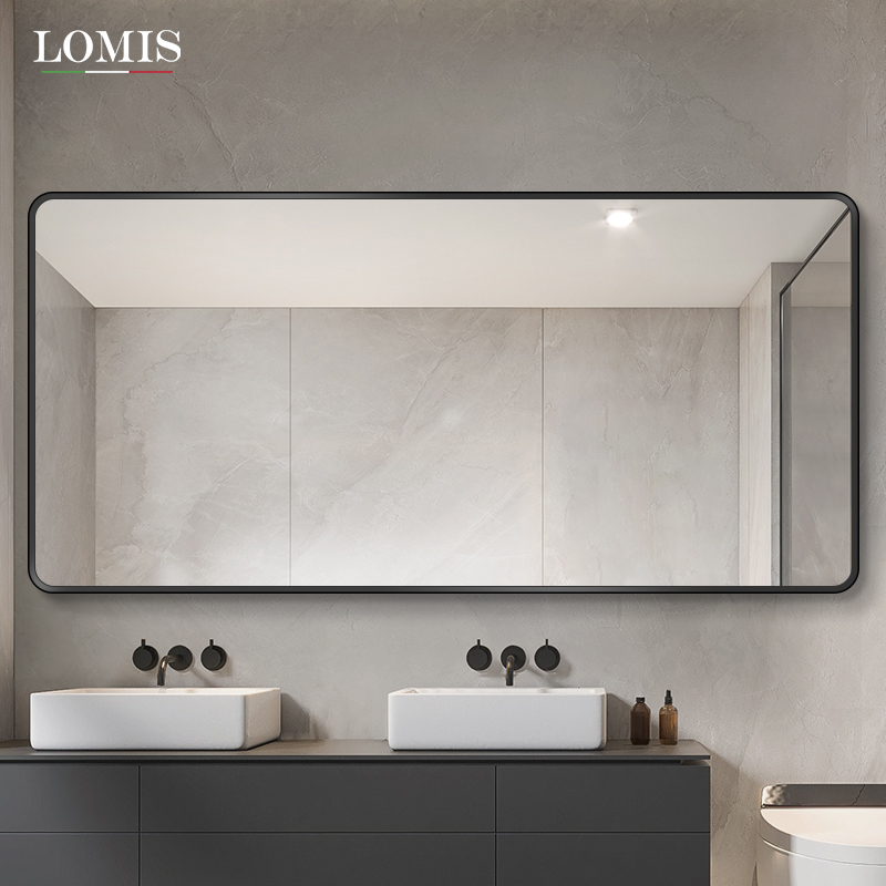 MN03-輕奢邊框方形普通鏡 | Lomis 洛米斯頂級衛浴
